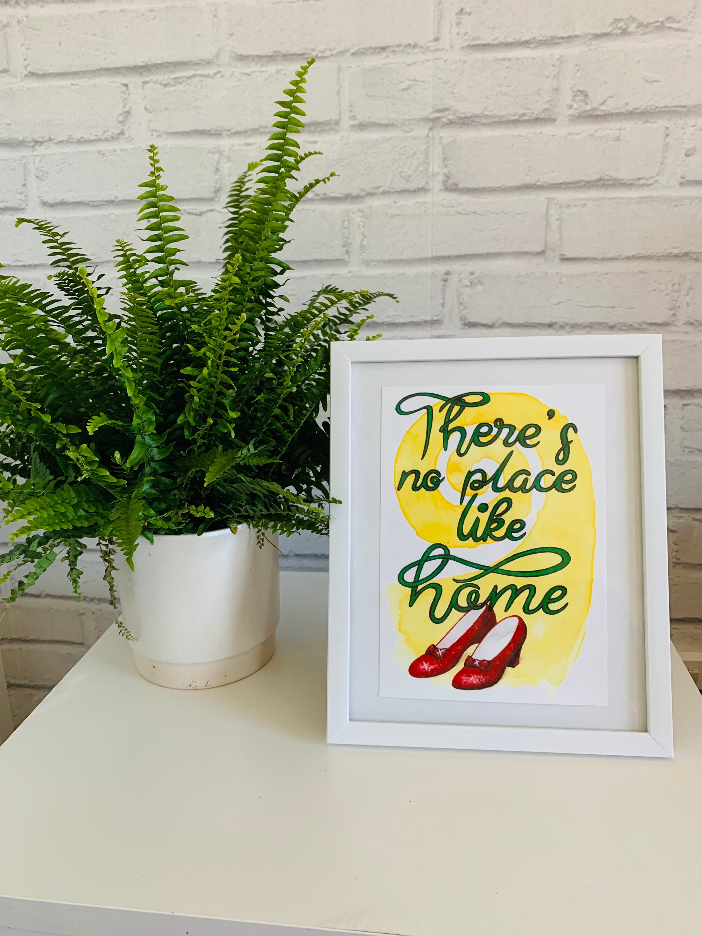 Wizard of Oz Theres No Place Like Home Quote Art Print - Etsy UK