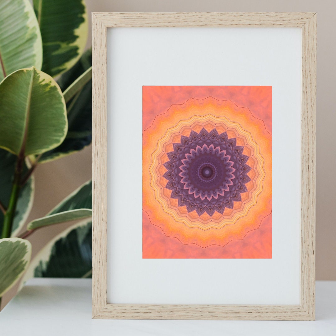 Sunset Drip Digital Art Print, Wall Decor, Letter Size, 8x11, Sun ...