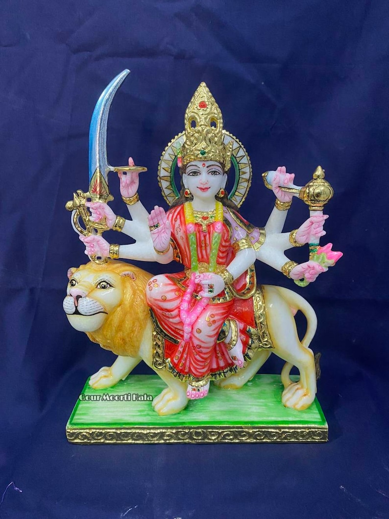 Marble Durga Maa Statue/ Devi Maa Statue | Etsy