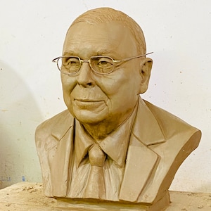 Charlie Munger Bronze Sculpture / Charles Thomas Munger Resin Fiber ...