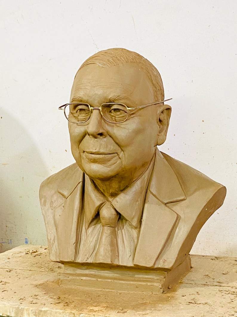 Charlie Munger Bronze Sculpture / Charles Thomas Munger Resin Fiber ...