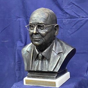 Charlie Munger Bronze Sculpture / Charles Thomas Munger Resin Fiber ...