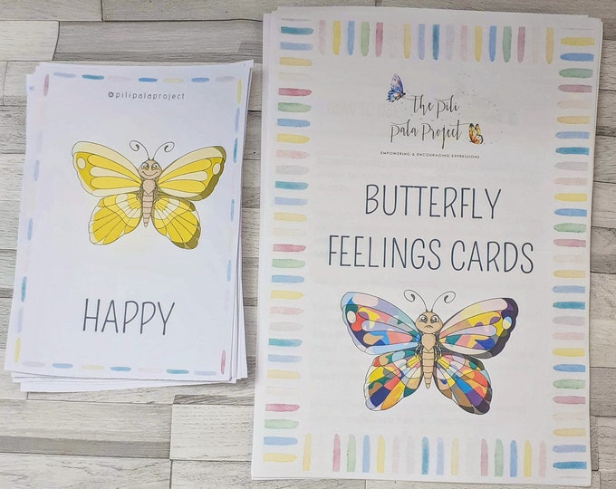 Butterfly Feelings Cards | Emotion Flashcards | Feelings Printable ...
