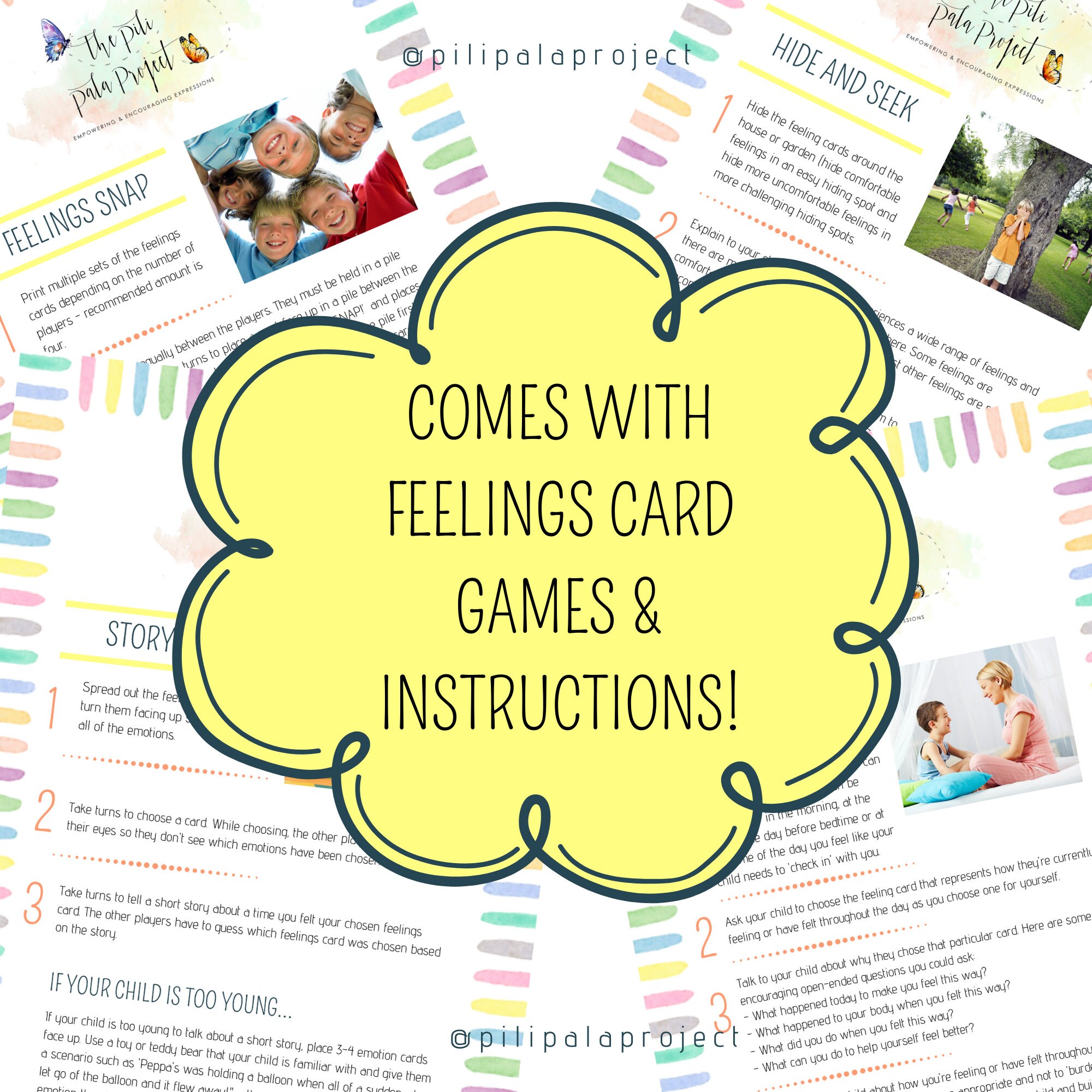 Butterfly Feelings Cards Emotion Flashcards Feelings - Etsy UK