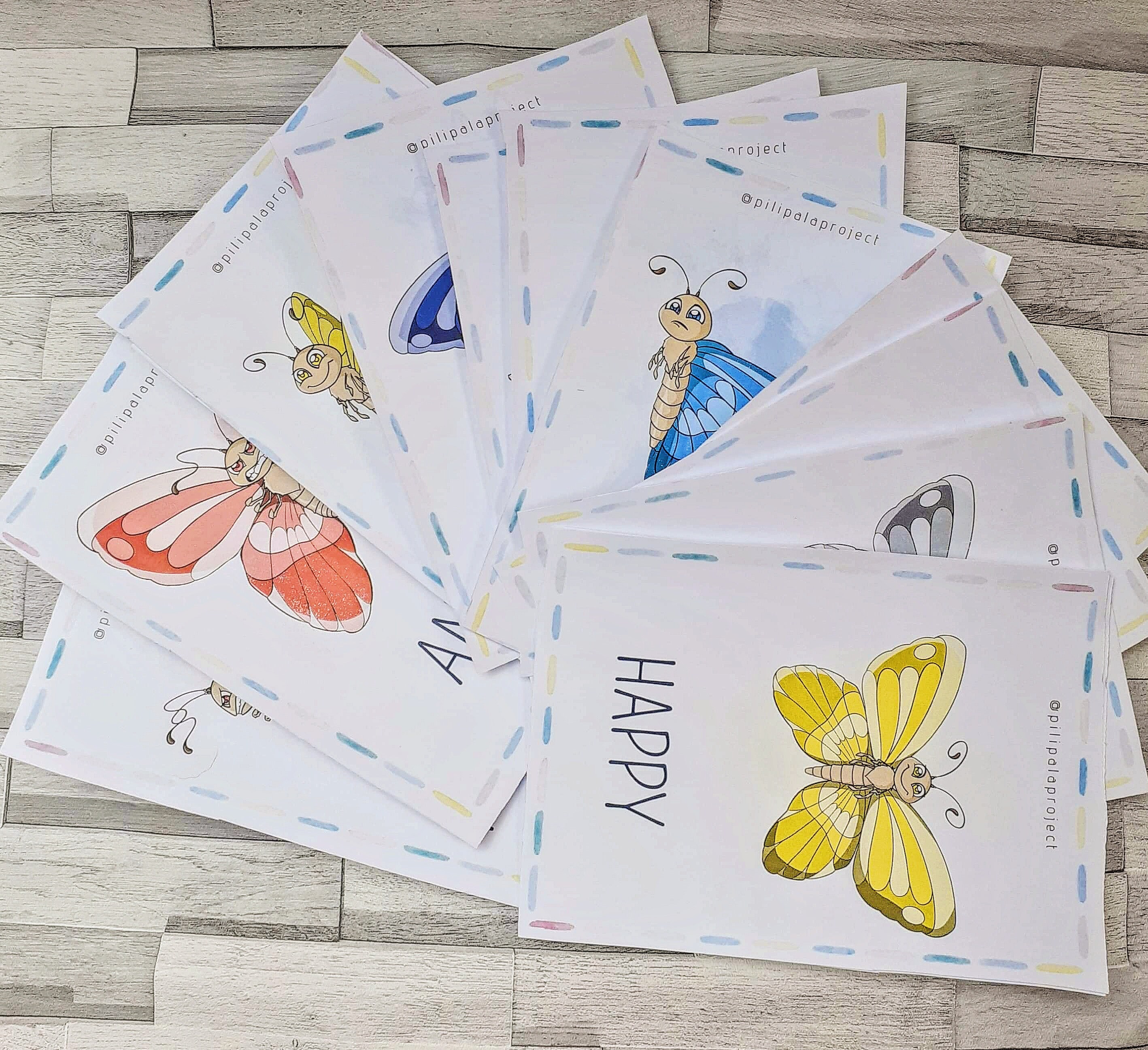 Butterfly Feelings Cards Emotion Flashcards Feelings - Etsy UK