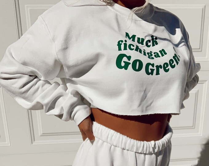 Cropped College Sweatshirt / Custom College Apparel/ Customizable ...