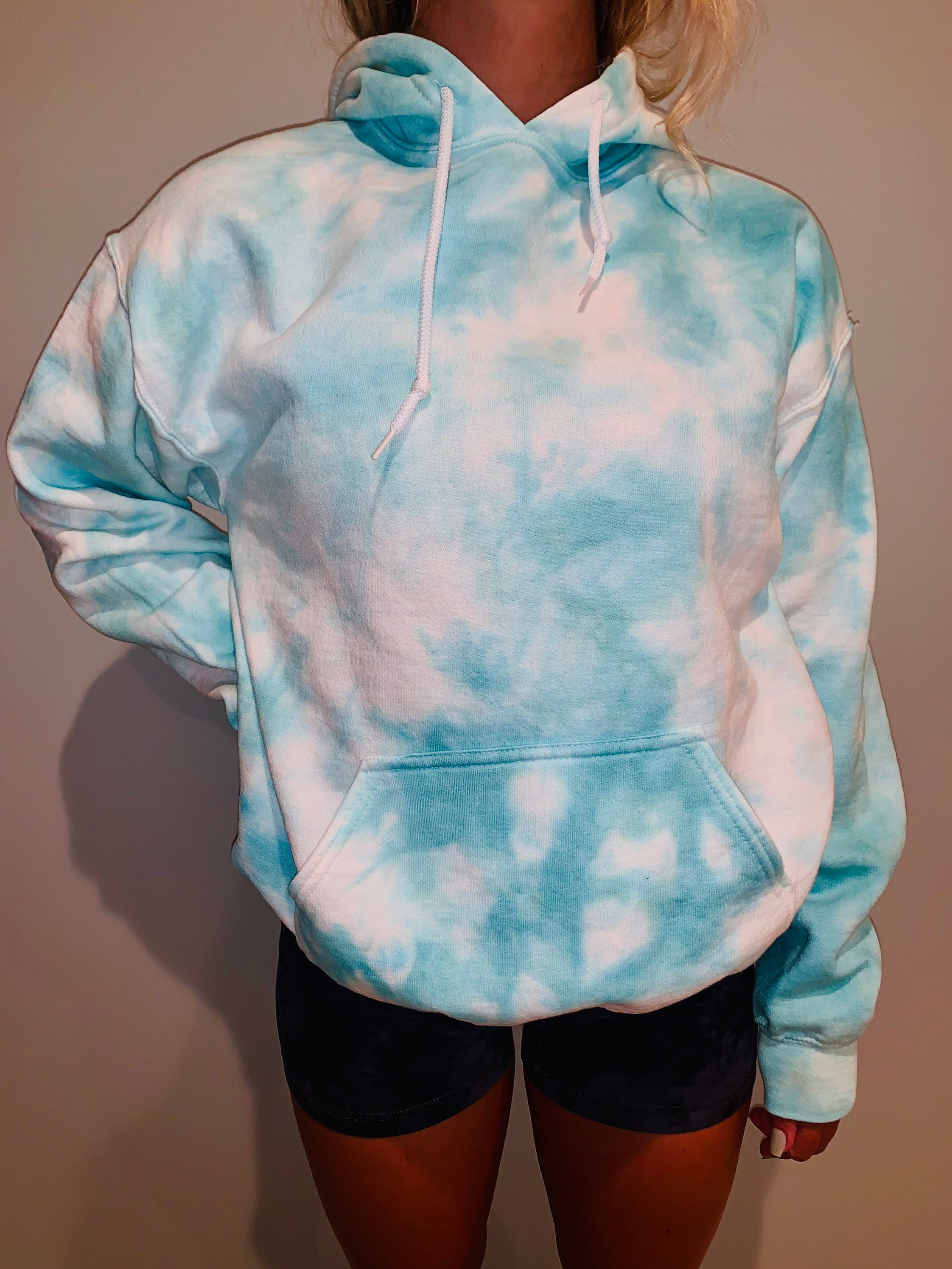 Tie Dye Hooded Sweatshirt/ Custom One Color Tie Dye Sweatshirt - Etsy