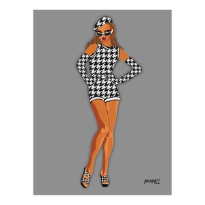 Toothdog Chanel Full Body Bratz Doll Illustration A4 Print - Etsy