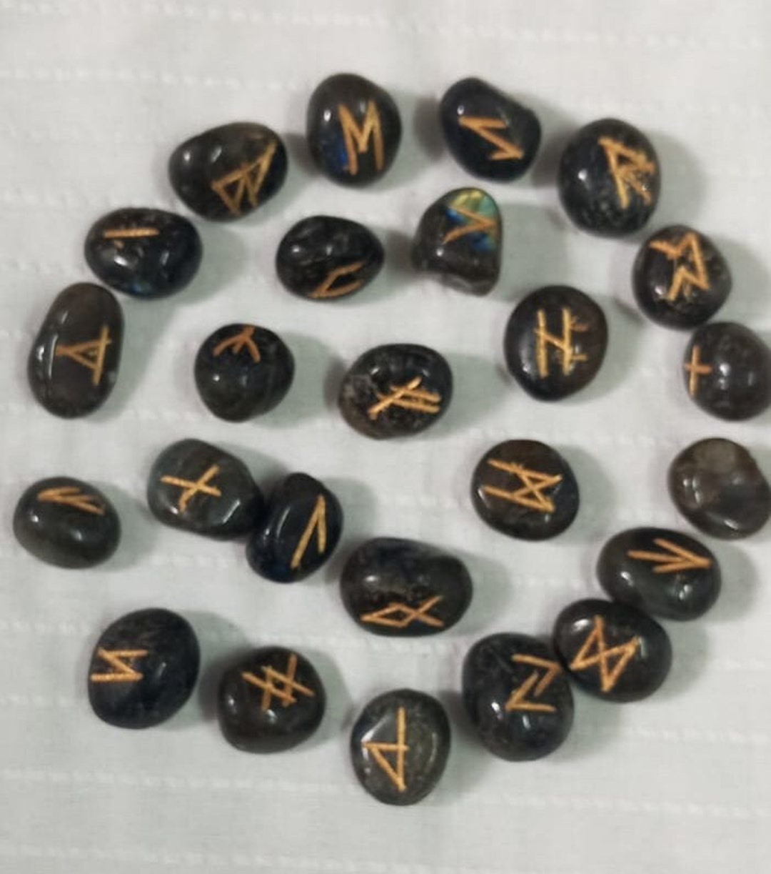 Labradorite Rune Stones, 25 Pcs Rune Stone, Rune Stone, Spiritual ...