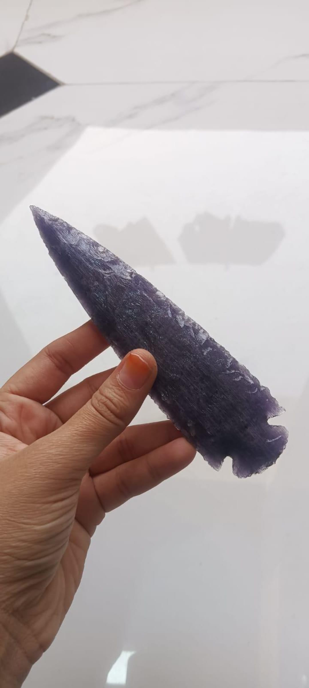 6''purple Fiber Optic Glass Arrowhead, Crystal Arrowhead, Crystal ...