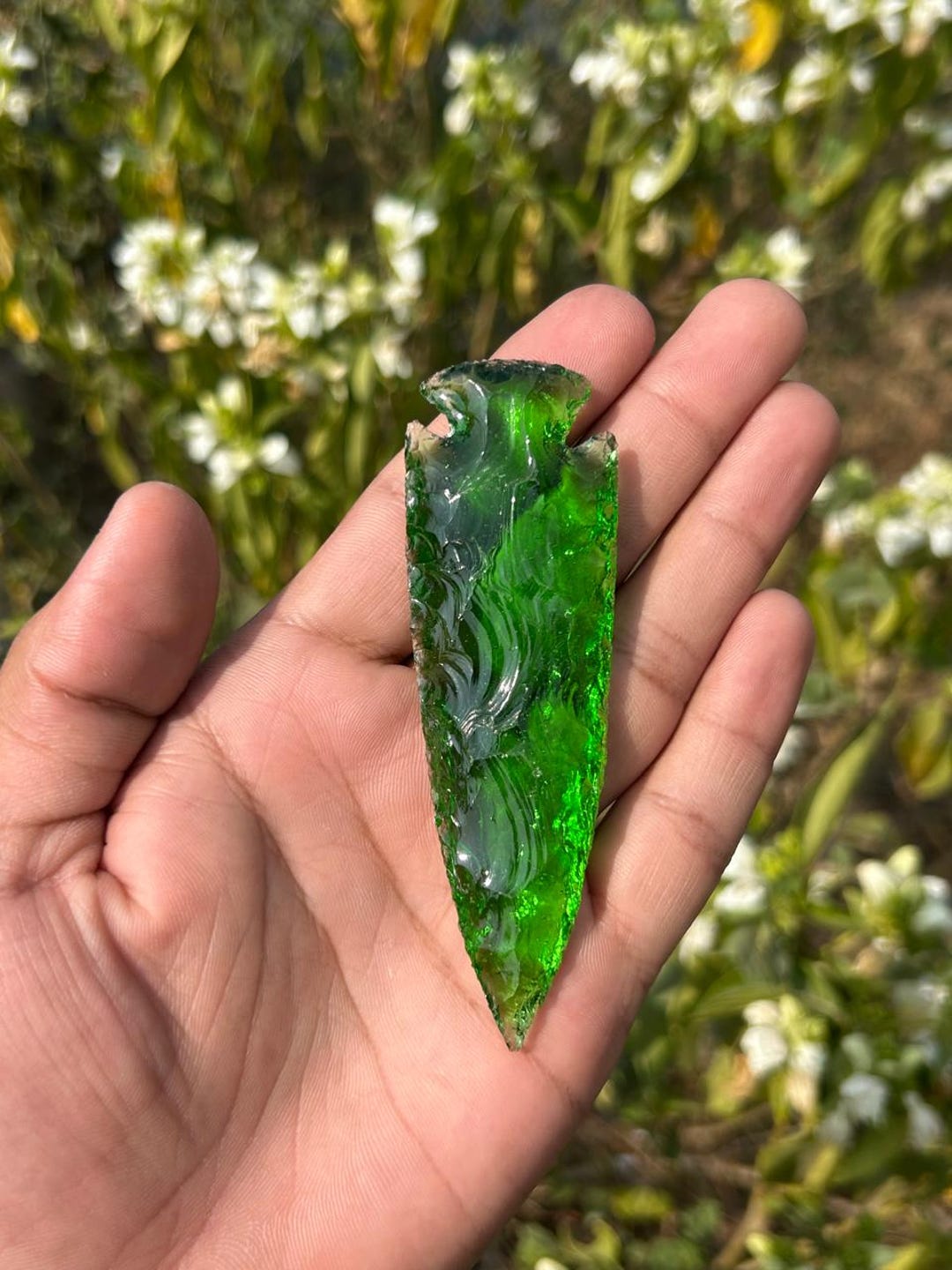 4'' Green Obsidian Arrowhead Crystal Healing, Crystal Metaphysical ...