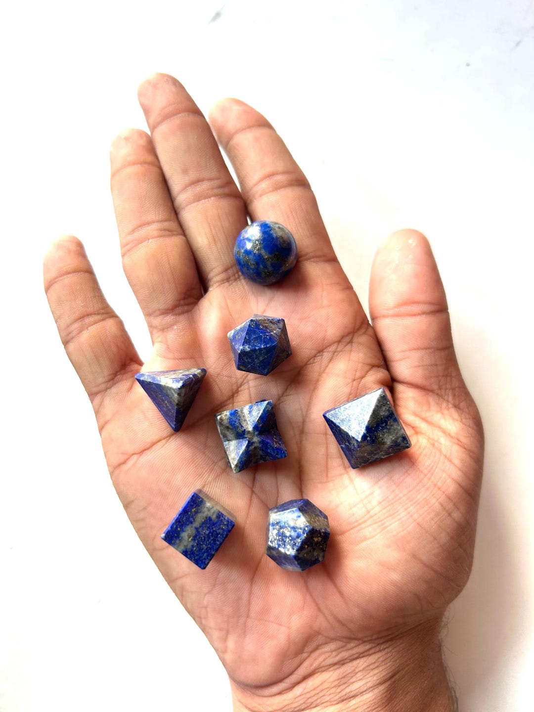 7piece Platonic Lapis Lazuli Geometry Set Scared Geometry Set Platonic ...