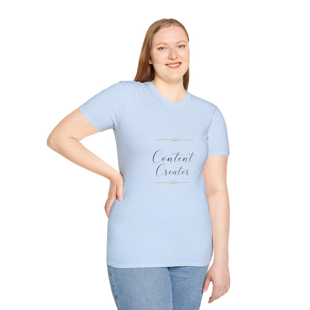 Content Creator Shirt - Minimal Script Tee for Creators - Etsy