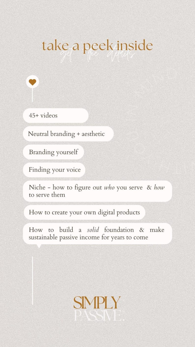 Simply Passive Digital Marketing Course With MRR - Etsy