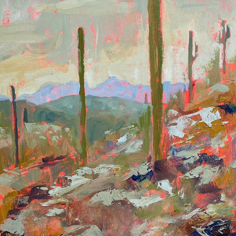 Saguaro Painting - Etsy
