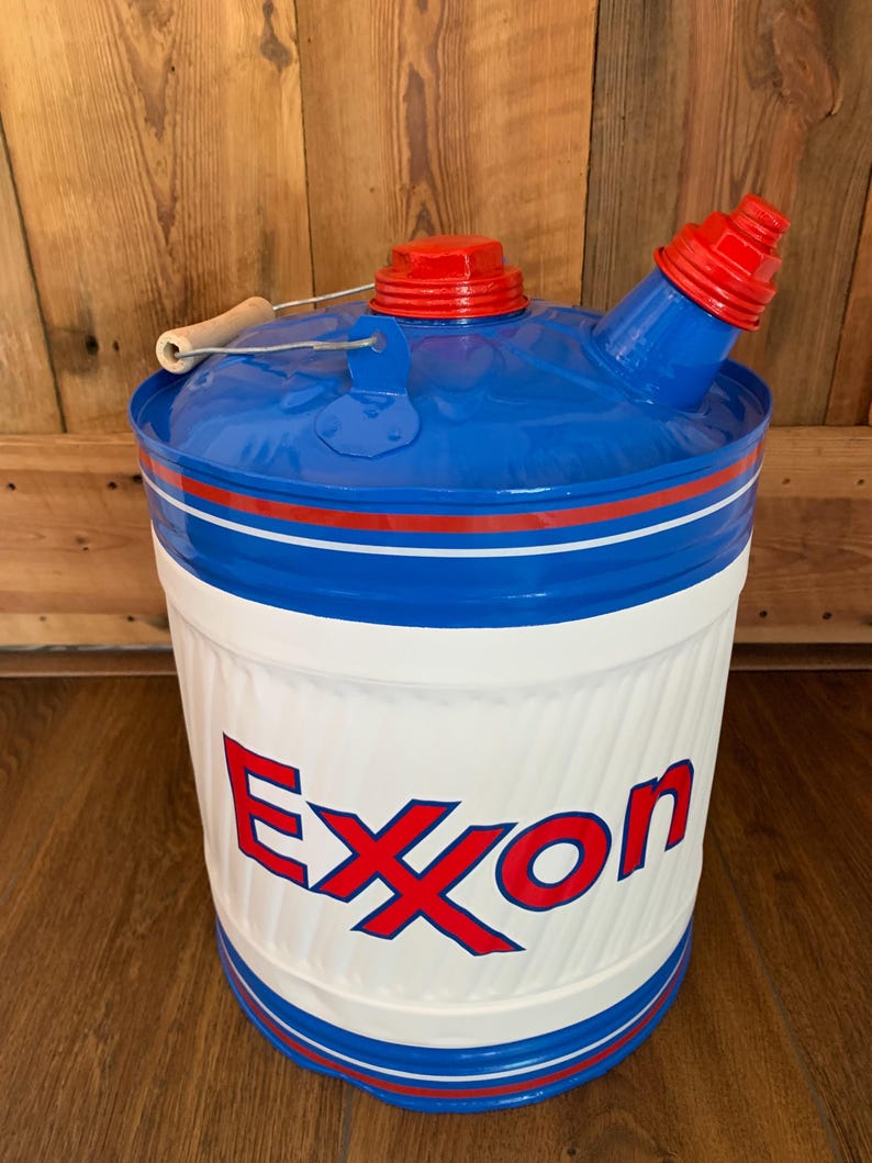 EXXON Style Vintage 5 Gallon Gas Can - REFINISHED - Etsy