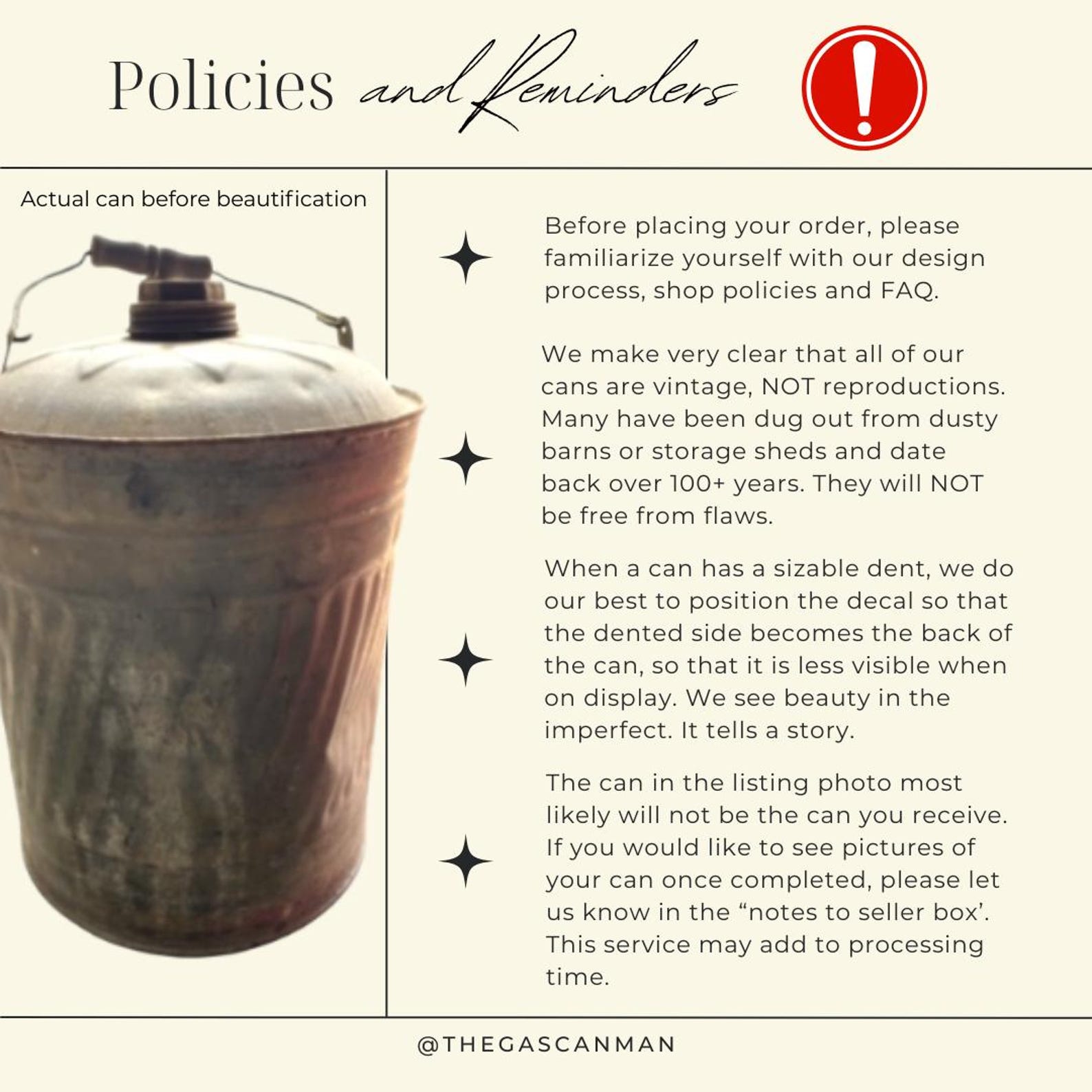 FARMALL Style Vintage 5 Gallon Gas Can - REFINISHED - Etsy