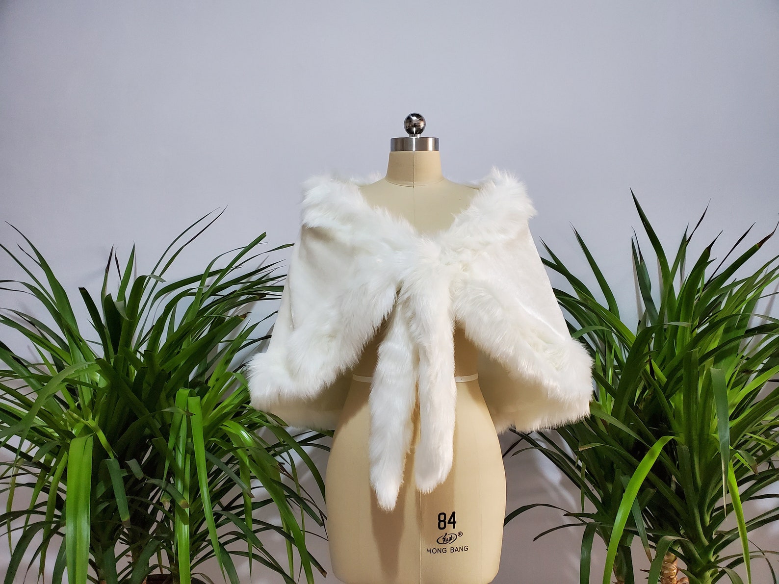 Winter White Ivory Faux Fur Bridal Shawl Warm Wrap Women - Etsy