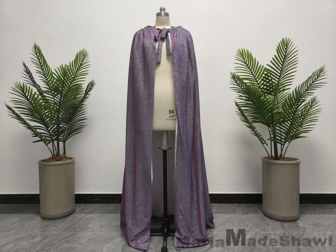 Medieval Wedding Glitter Cape, Beautiful Bride Warm Wrap, Hooded Cape ...