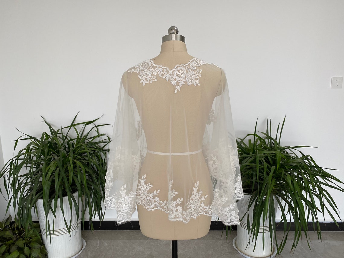 Lace Shawl Womens Party Prom Shawl Party Shawl Cape White or Ivory Lace ...