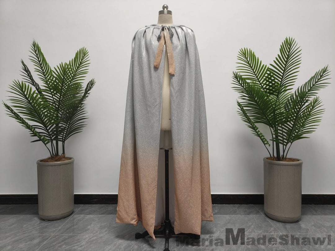 Fashion Bridal Hooded Cloak, Romantic Wedding Glitter Cloak, Party ...