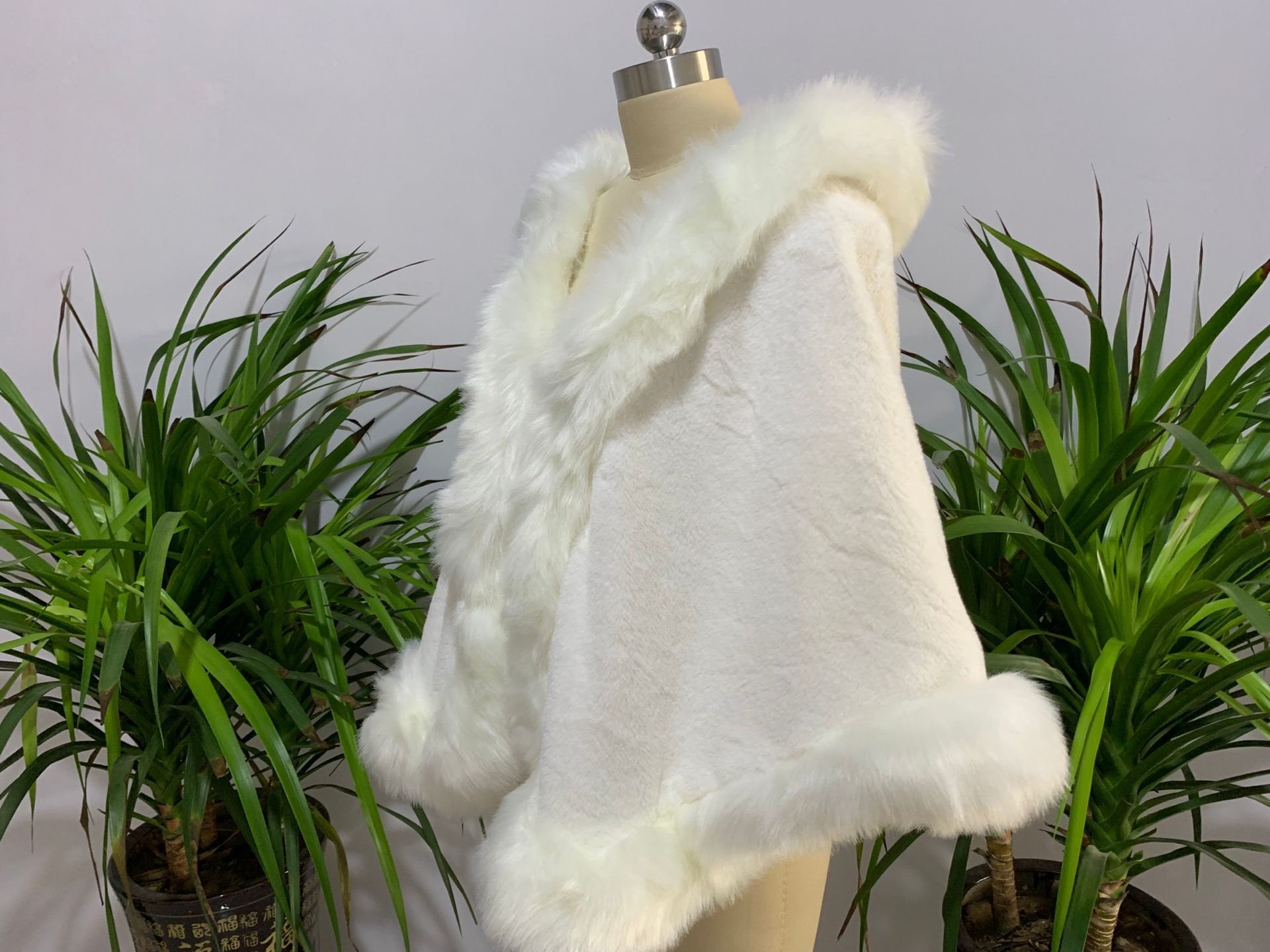 Elegant white or ivory or black Faux Fur Women Ivory Winter | Etsy
