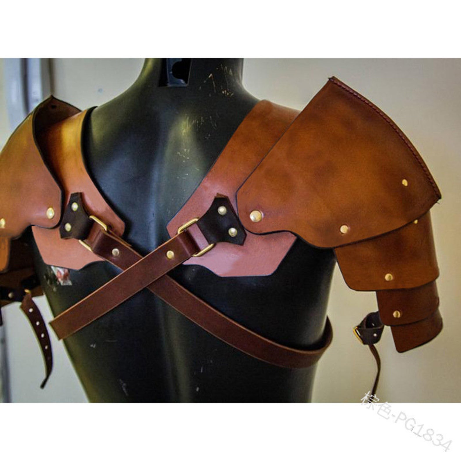 Medieval Gladiator Shoulder Pads Leather Shoulder Pads Stage | Etsy