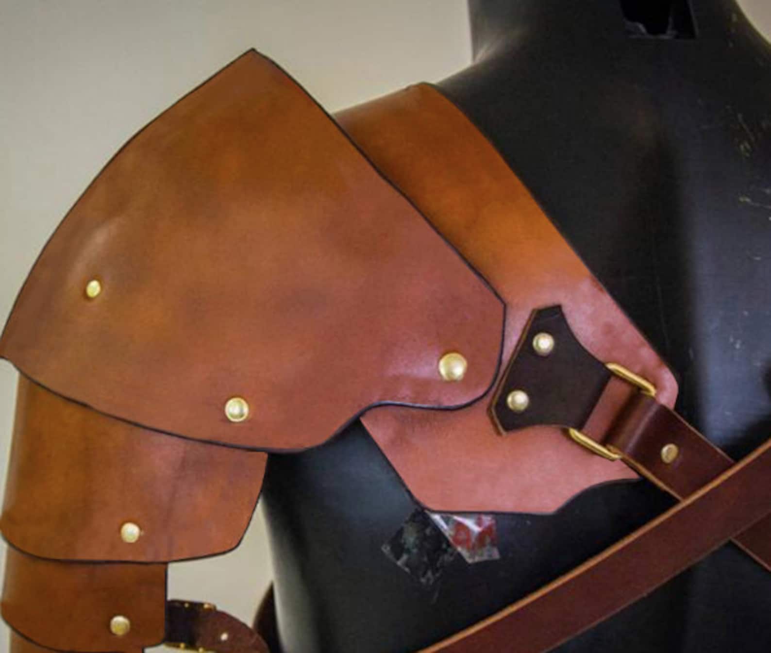 Medieval Gladiator Shoulder Pads Leather Shoulder Pads Stage | Etsy
