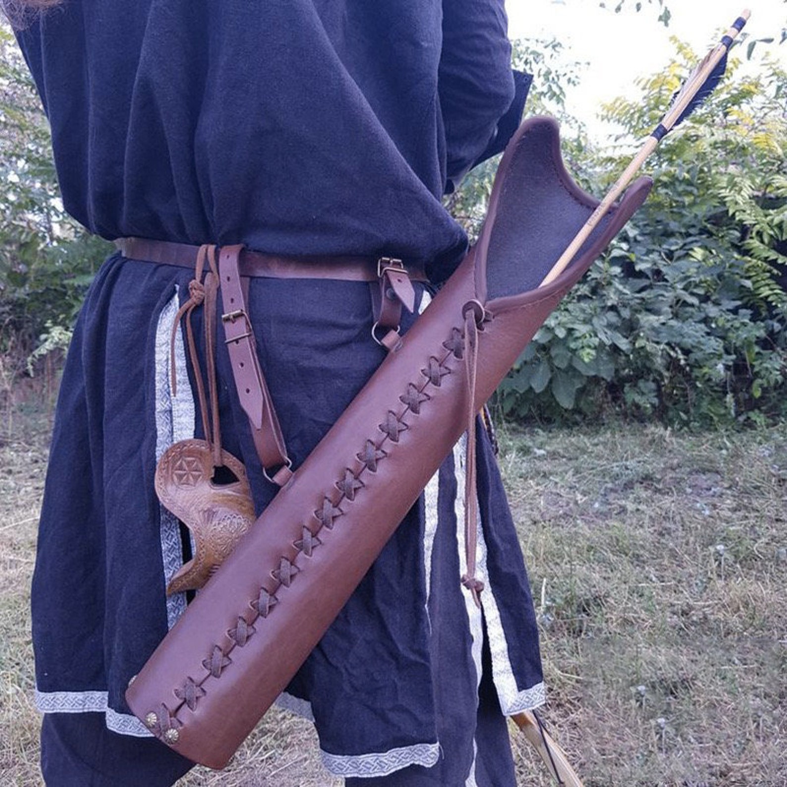 Medieval Quiver Quiver Leather Quiver Field Hunting | Etsy