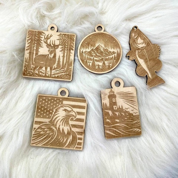 Wooden Keychain - Etsy