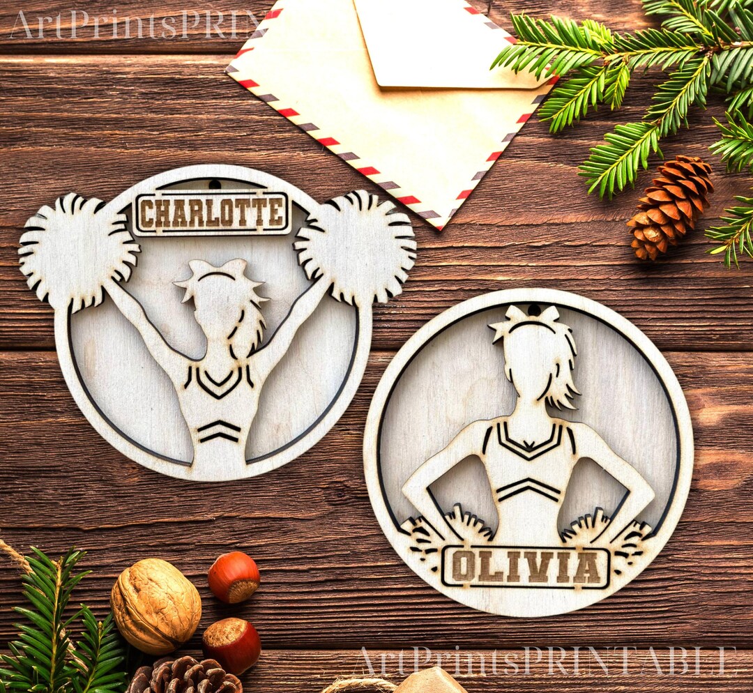 Cheerleader Ornaments Laser Personalized Gifts - Cheerleader Christmas ...