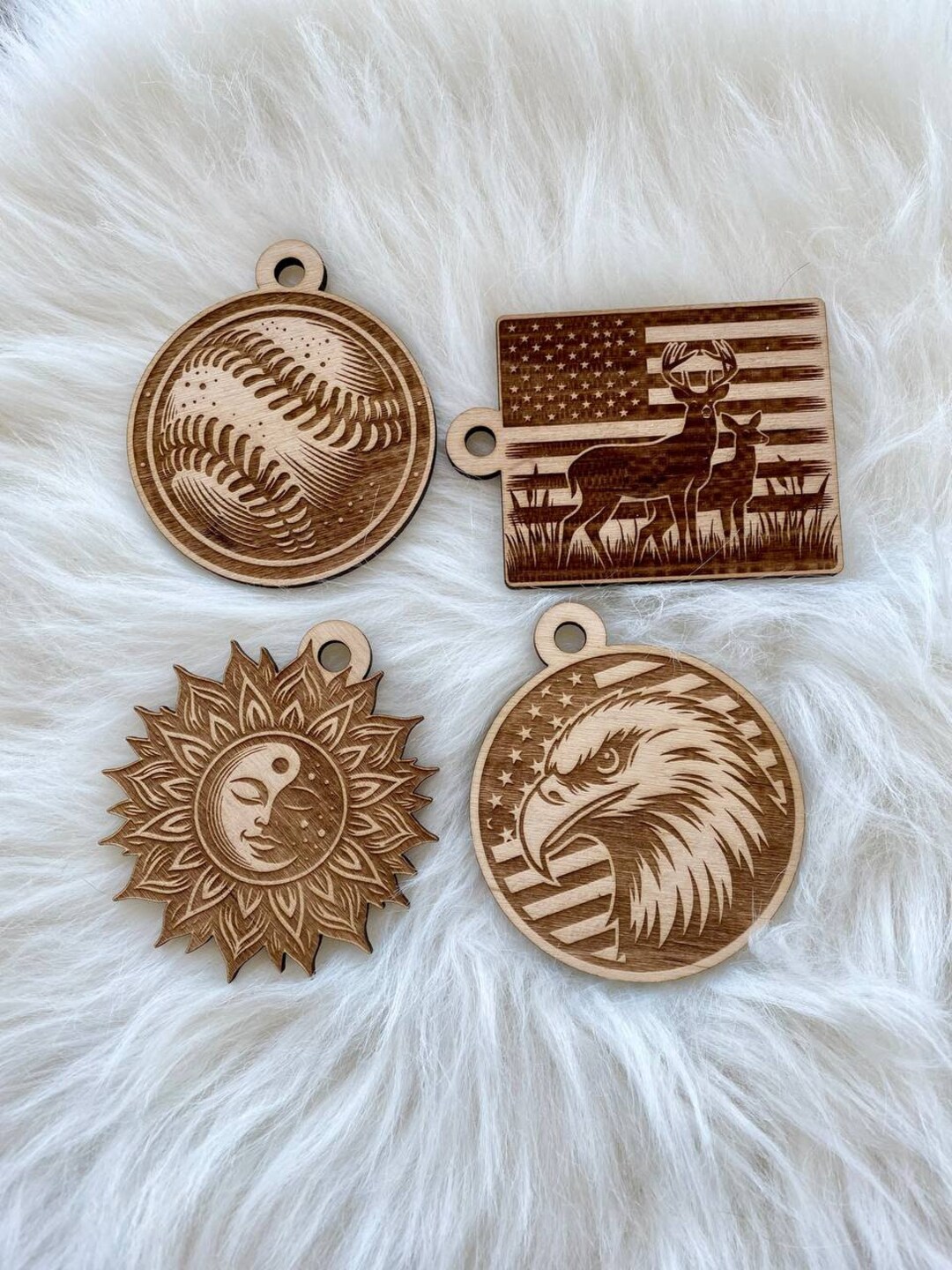 Handmade Keychain With Laser Cut Design - Unique SVG Pattern - Etsy