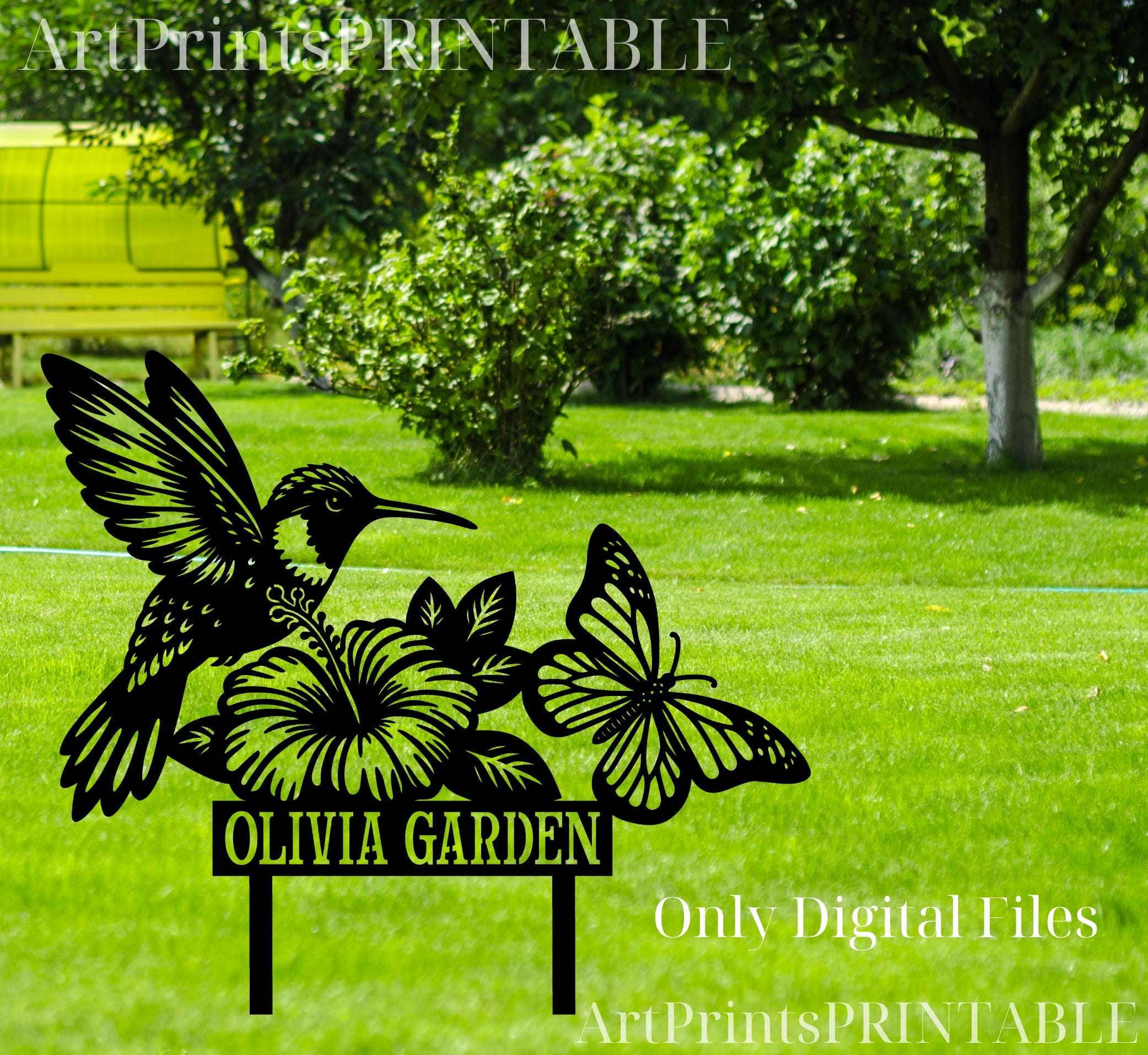 Laser Cut Files for Custom Metal Garden 5 Stake & Sign - Personalized ...