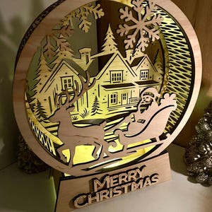 Scene Christmas Lantern Laser Cut Lamp Snowy Candle Holder, Winter ...