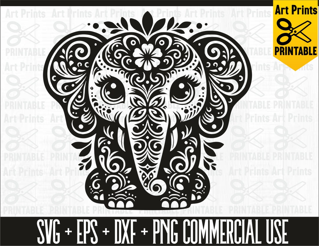 Elephant SVG ,elephant Mandala,elephant Baby Cricut,elephant Png ...