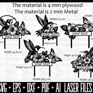 Laser Cut Files for Custom Metal Garden 5 Stake & Sign - Personalized ...