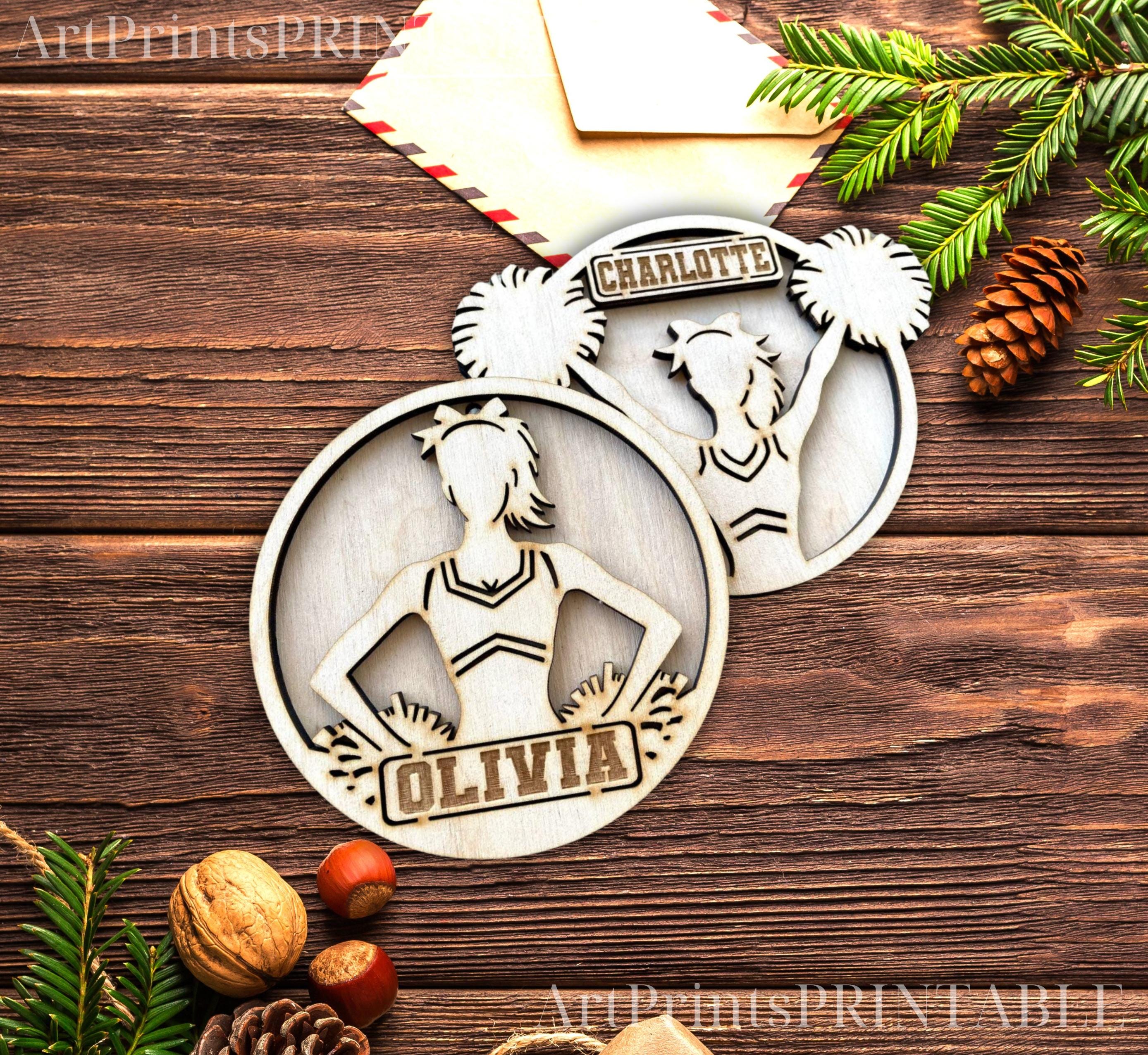 Cheerleader Ornaments Laser Personalized Gifts - Cheerleader Christmas ...
