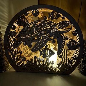 3D Luminary Underwater Laser Cut Night Light Digital Download Lantern ...
