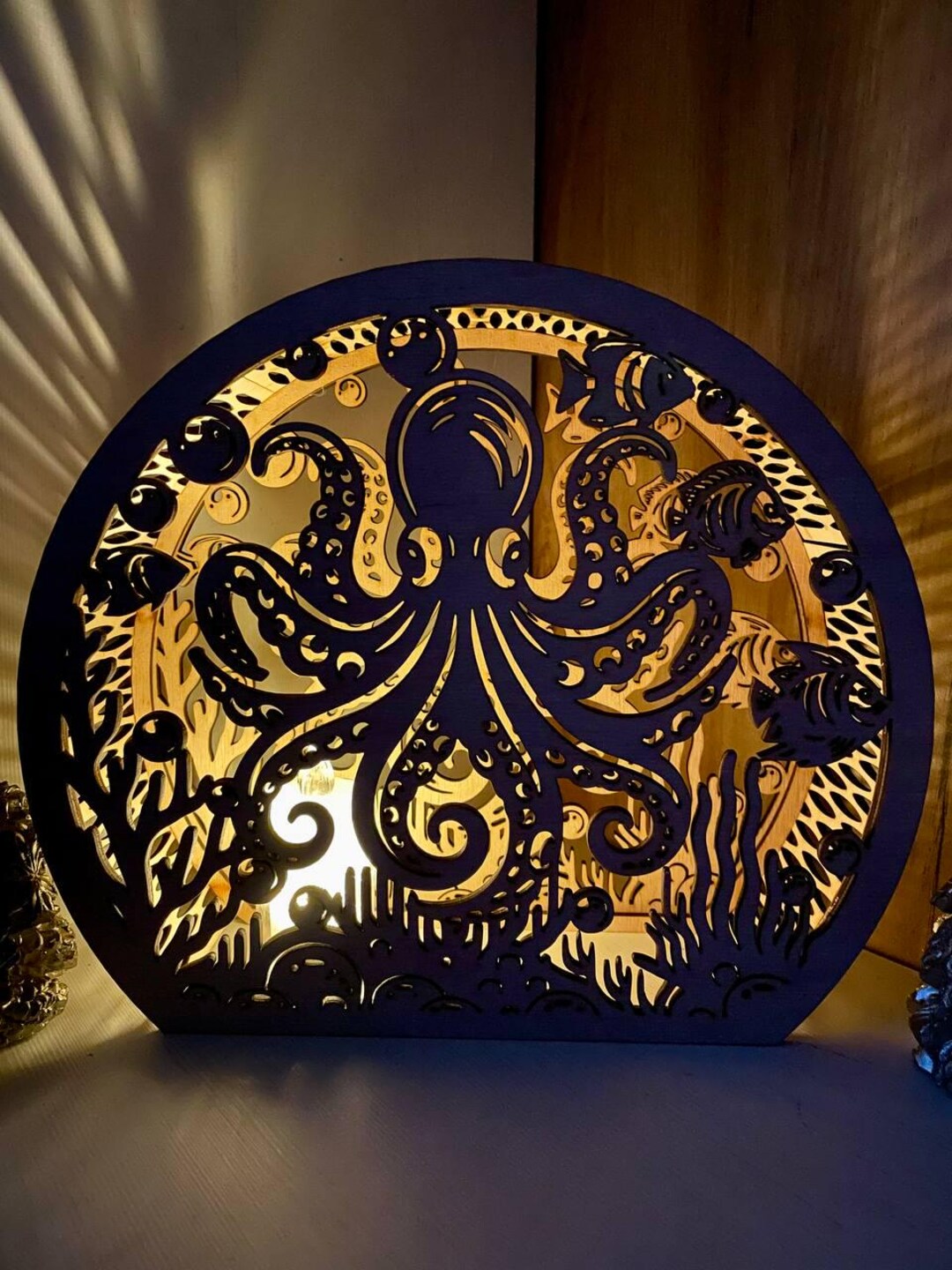 3D Luminary Underwater Laser Cut Night Light Digital Download Lantern ...