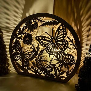 Decorative Butterfly Lantern Laser Cut Svg File Glowforge Spring ...