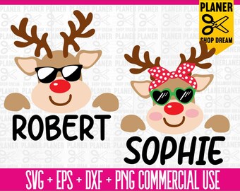 Christmas Reindeer Svg Deer Svgdeer Kids Xmas Cut | Etsy