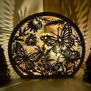 Decorative Butterfly Lantern Laser Cut Svg File Glowforge Spring ...