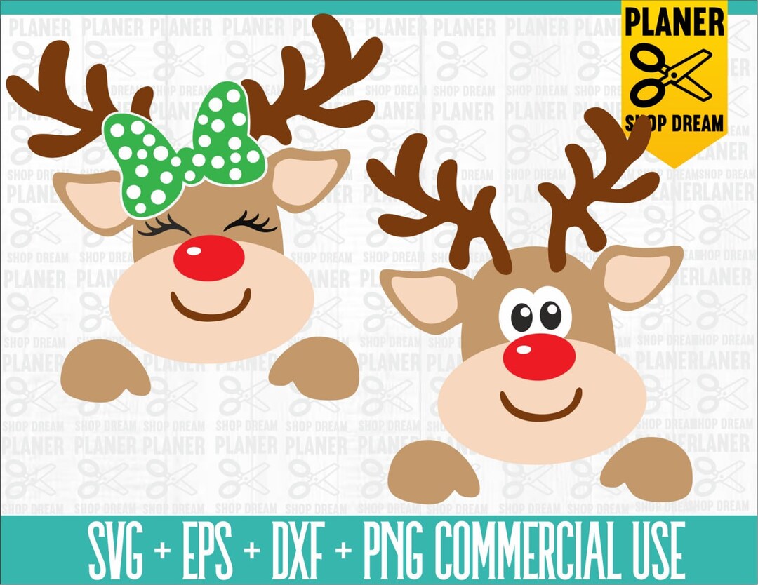 Christmas Reindeer Svg, Deer Svg,deer Kids Xmas Cut Filesreindeer ...