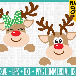Christmas Reindeer Svg Deer Svgdeer Kids Xmas Cut - Etsy