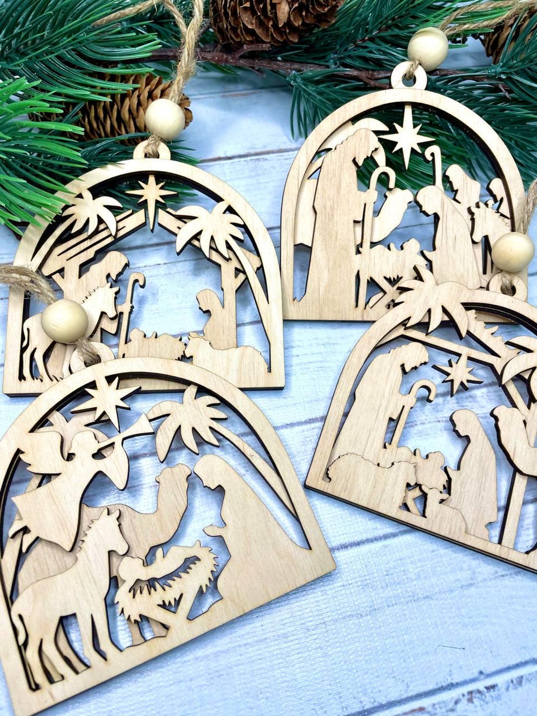 The Christmas Story Ornaments ,nativity Scene Christmas Ornaments , 4 ...