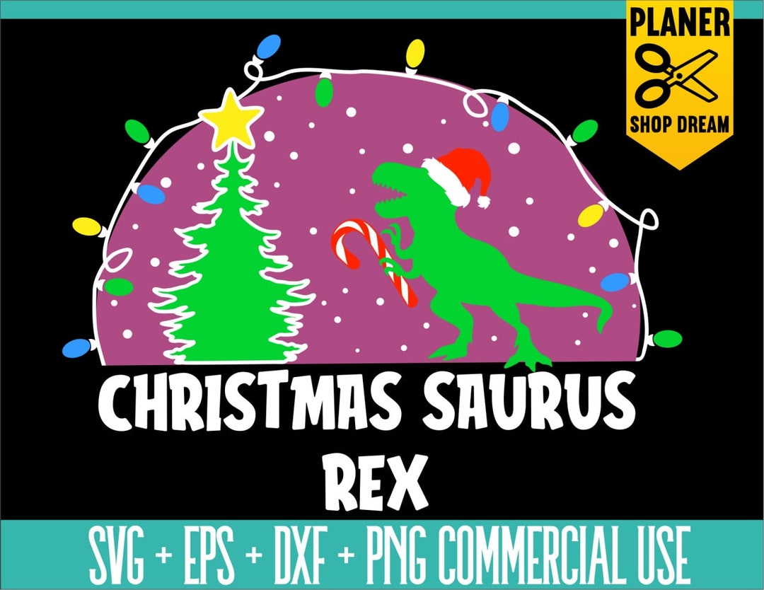 Christmasaurus Rex Svgchristmasaurus Svgchristmas Svgt-rex - Etsy