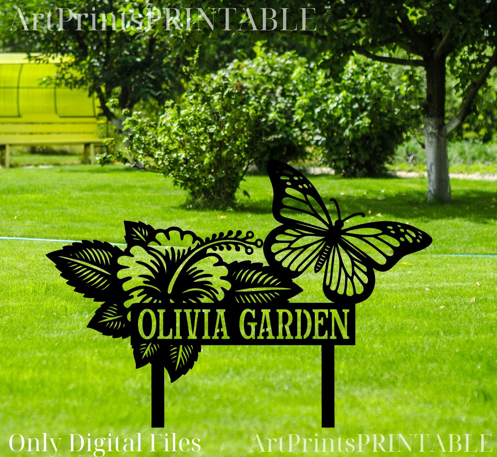 Laser Cut Files for Custom Metal Garden 5 Stake & Sign - Personalized ...
