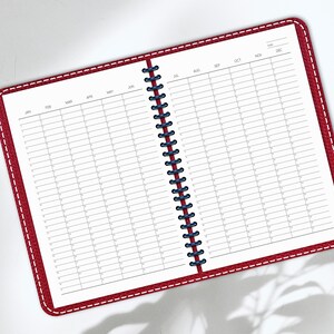 Printable Yearly Undated Minimalist Planner on Two Pages. Blank Monthly ...