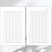 Printable Yearly Undated Minimalist Planner on Two Pages. - Etsy