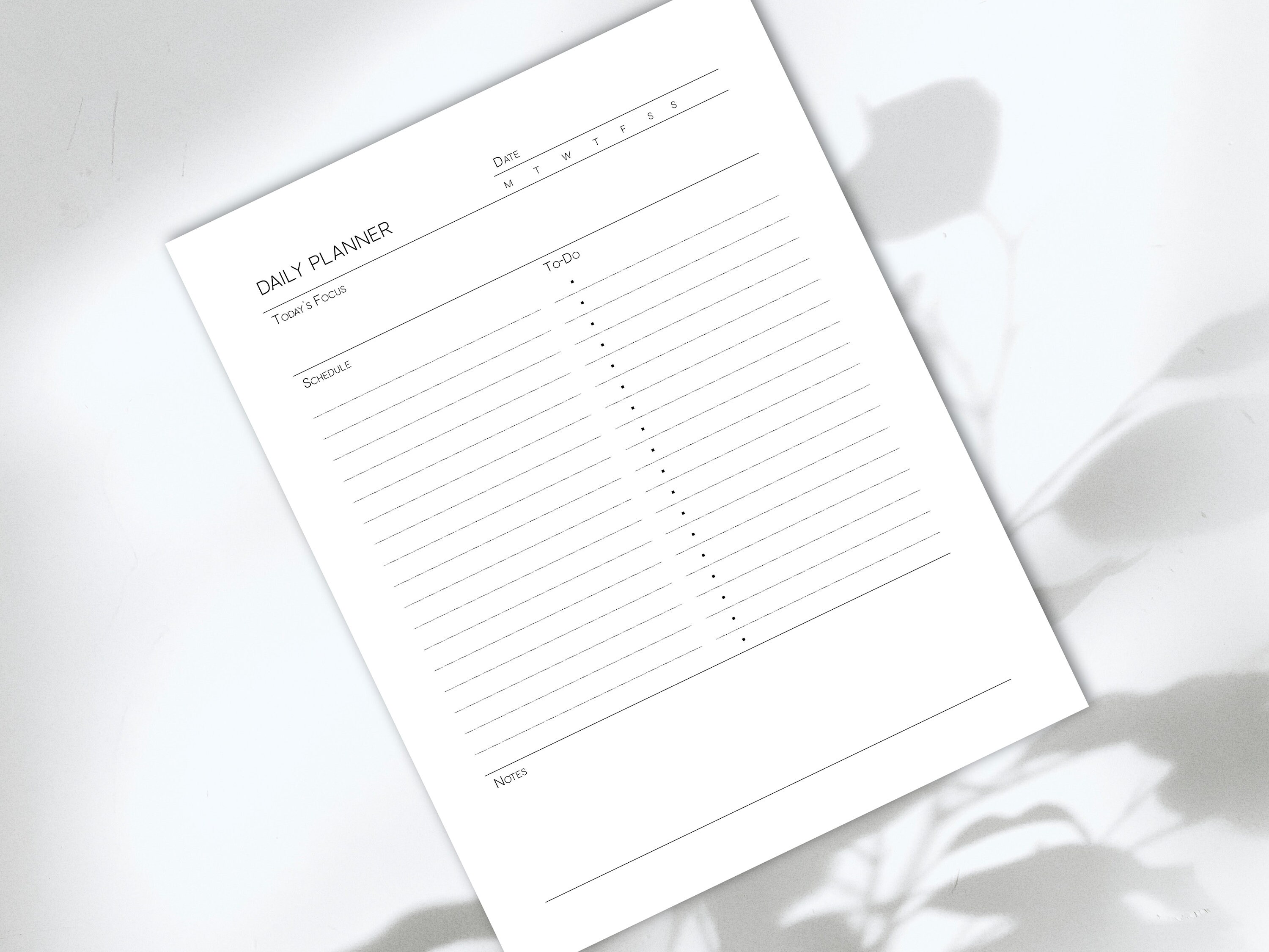 Printable Daily Undated Planner - Daily Schedule for Productivity ...